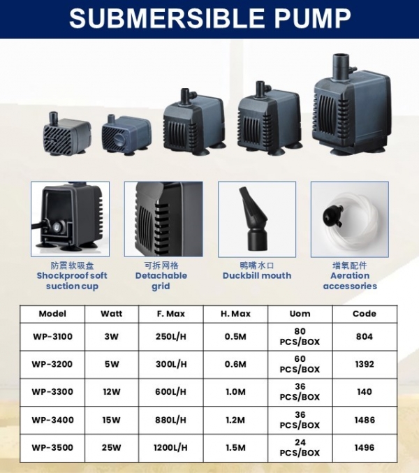 Sobo Submersible Pump- Chow Yang Aquarium