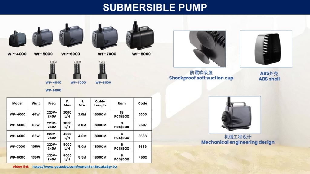 Sobo Submersible Pump- Chow Yang Aquarium